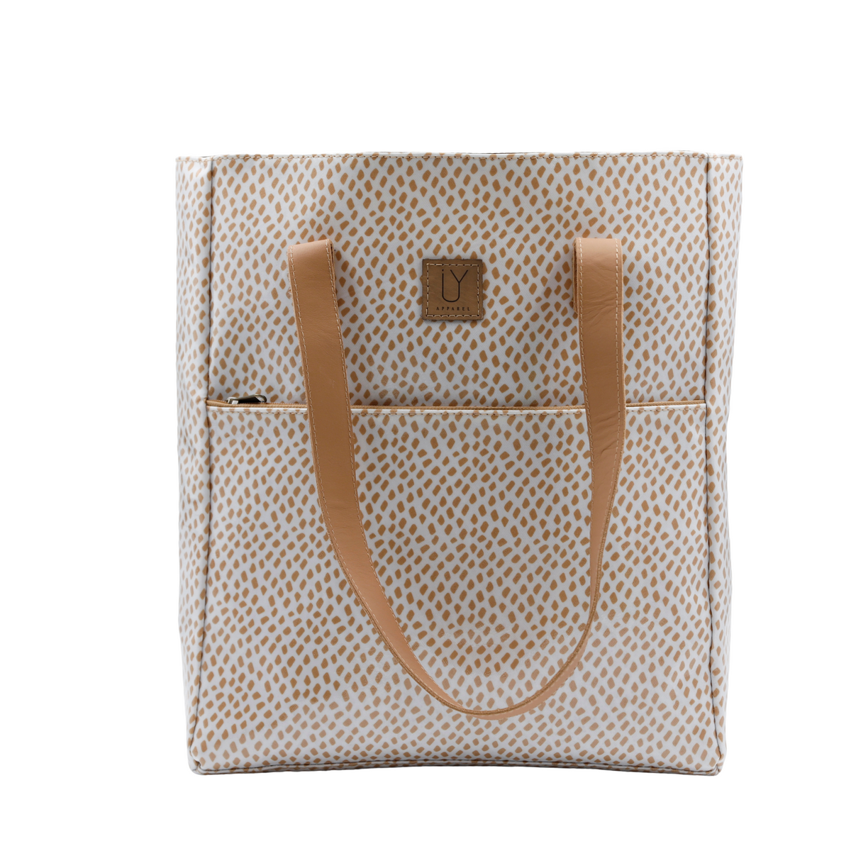 Campus Tote - Scatter Gold on White — IY Apparel