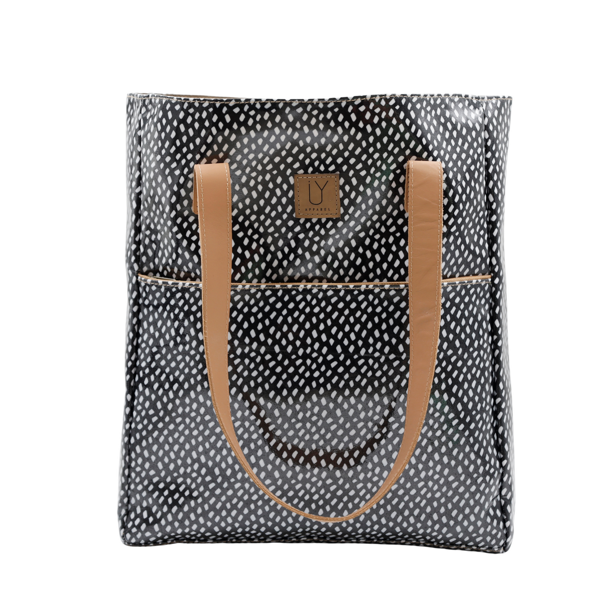 Campus Tote - Scatter White on Black — IY Apparel